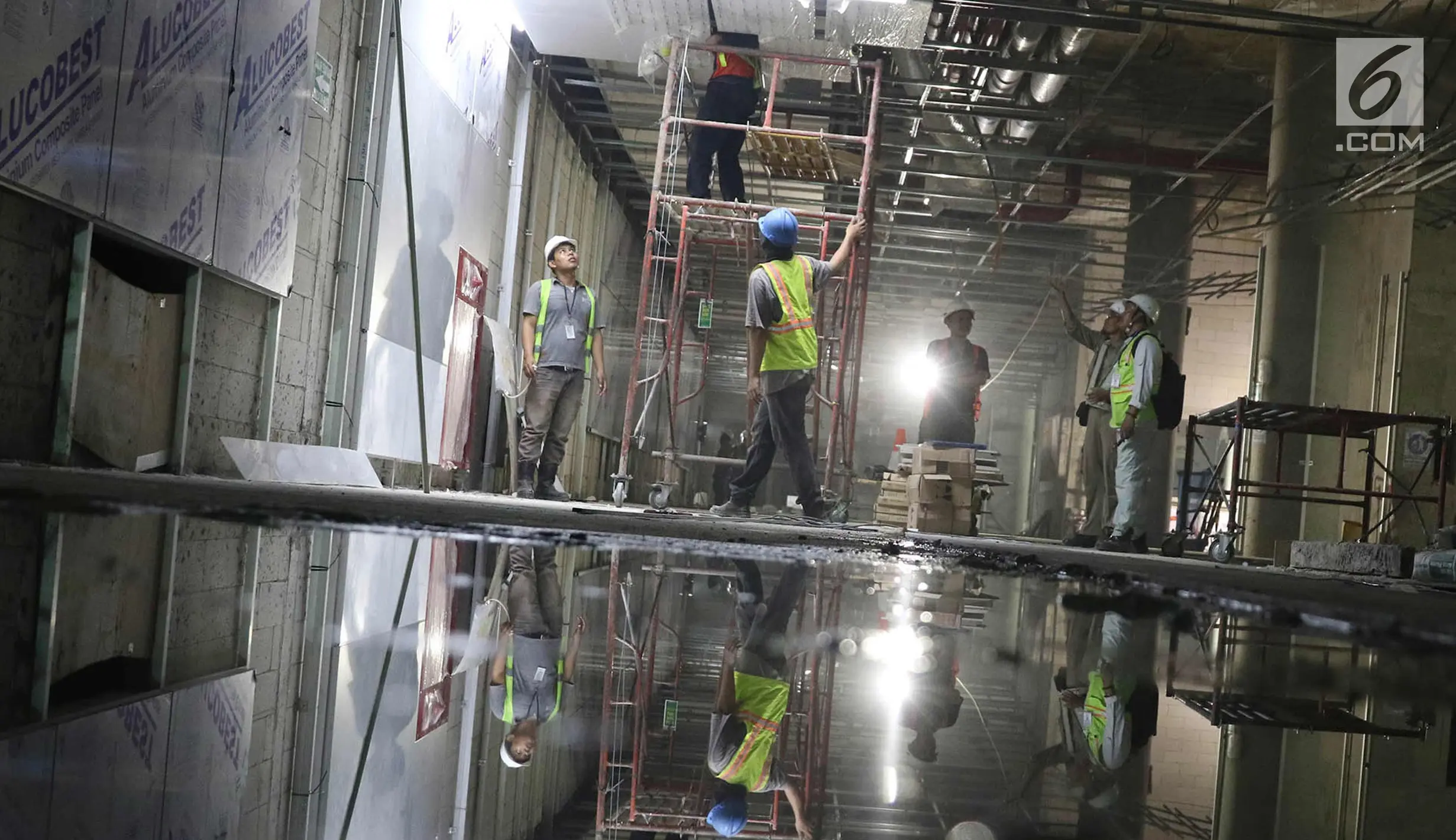 PHOTO: Intip Pembangunan Stasiun MRT Bundaran HI - Foto Liputan6.com