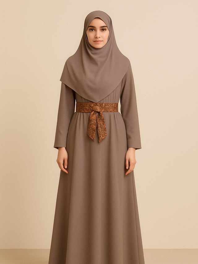 10 Inspirasi Model Gamis Syari A-Line Terbaru yang Sedang Digemari ...