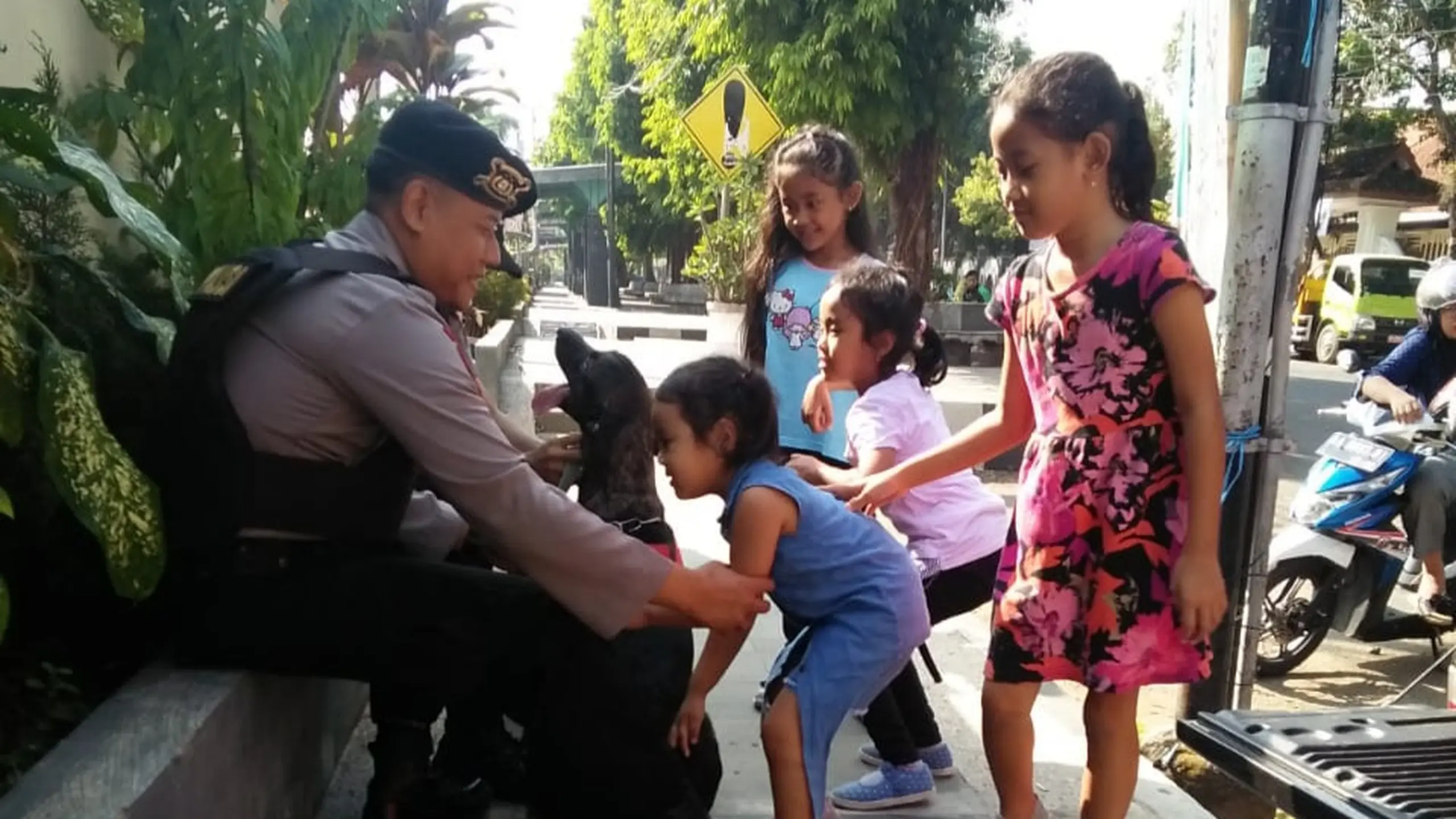 Terra, Anjing Pelacak Bom yang Akrab dengan Bocah-Bocah Kebumen
