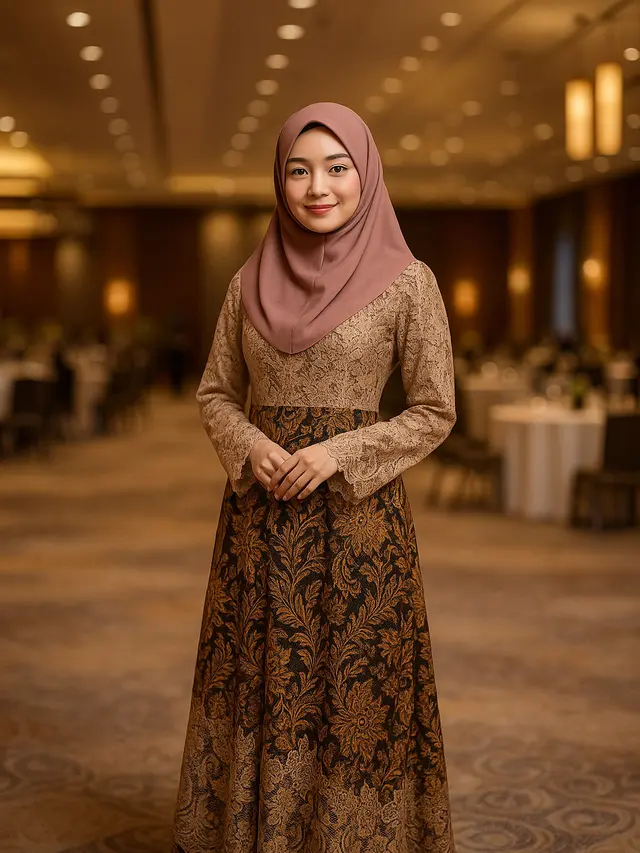 10 Model Baju Batik Pesta Syar’i untuk Wanita Berhijab, Ide Gaya ...