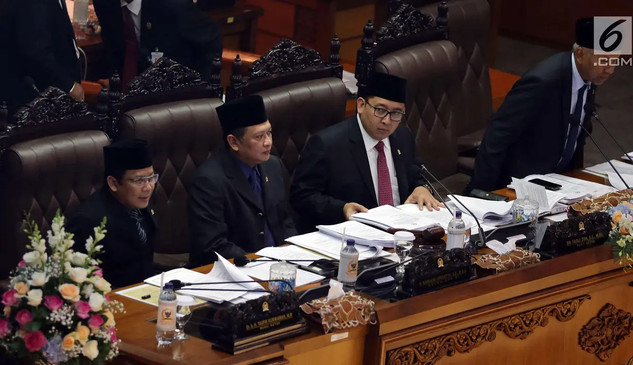 FOTO: DPR Sahkan Revisi Undang-Undang MD3 - Foto Liputan6.com