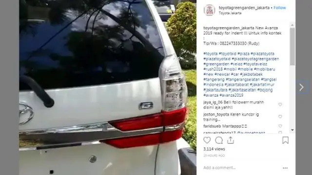 Mengintip Wujud Lengkap Toyota Avanza 2019 Varian G - Otomotif Liputan6.com