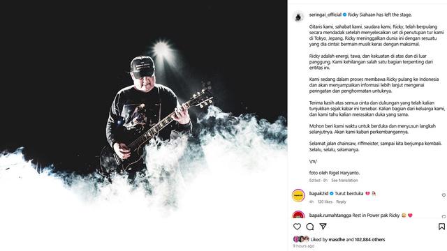 Profil Ricky Siahaan Gitaris Seringai yang Tinggalkan Jejak Panjang ...