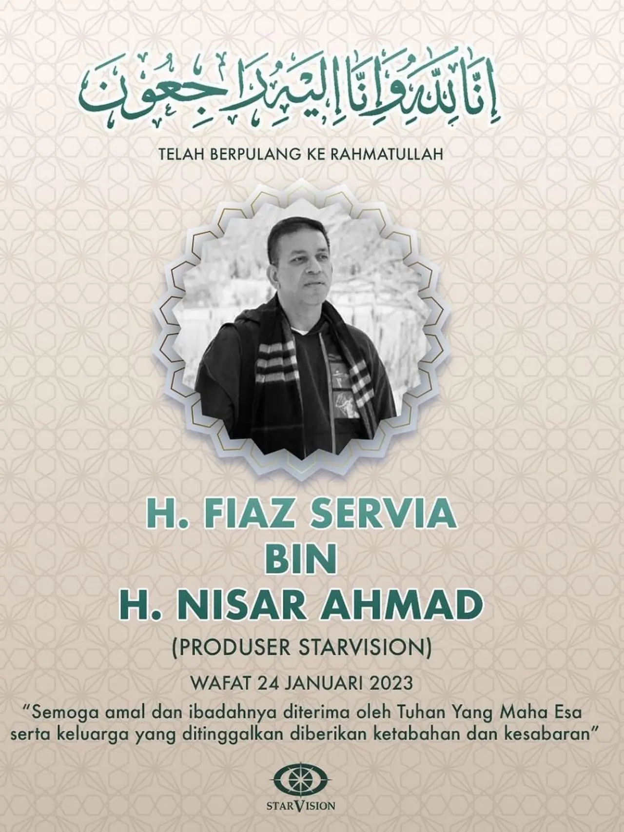 Berita Duka, Fiaz Servia Produser Film Cek Toko Sebelah Meninggal Dunia - ShowBiz Liputan6.com