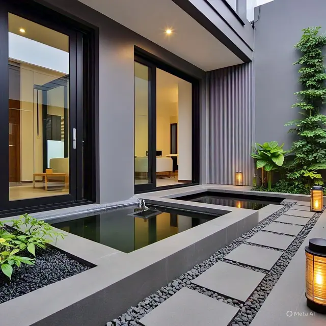 15 Model Kolam Ikan Minimalis Depan Rumah yang Simple dan Menenangkan ...