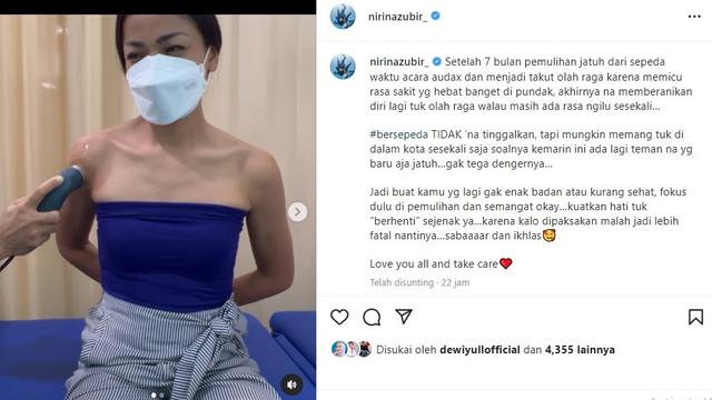 Nirina Zubir Tetap Bersepeda di Tengah Masa Pemulihan Akibat Kecelakaan: Masih Ngilu Sesekali ...