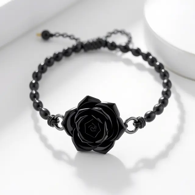 6 Model Gelang Bunga Hitam yang Unik dan Minimalis, Aksesori Manis ...