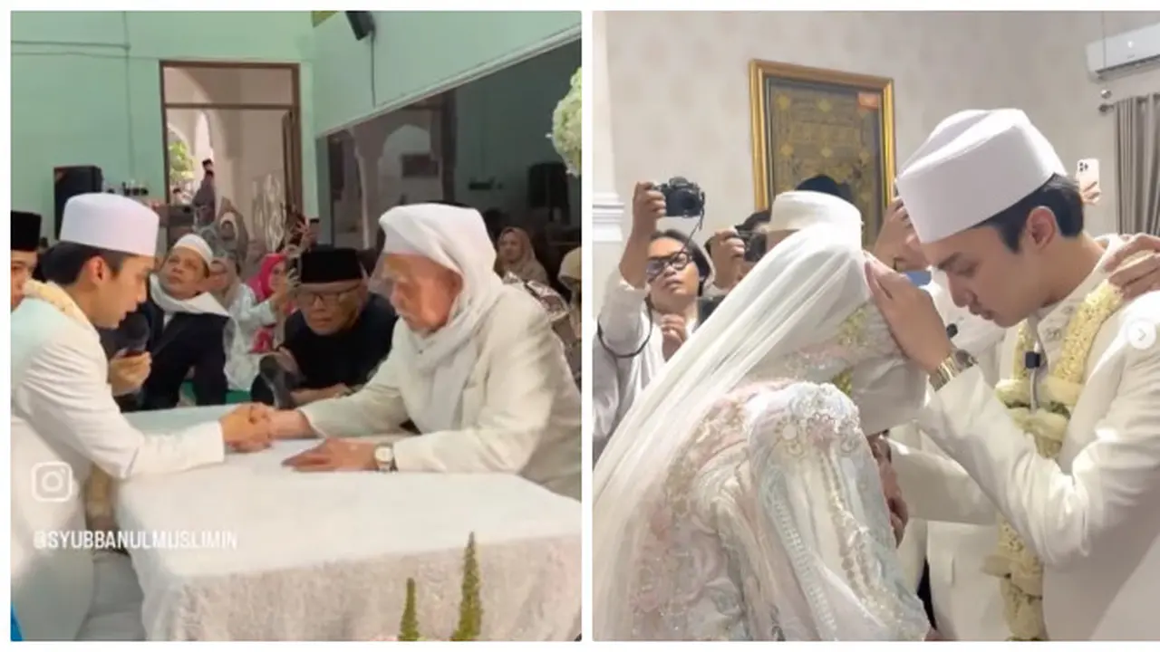 6 Potret Pernikahan Gus Azmi dan Khansa Mariska, Sederhana Penuh ...