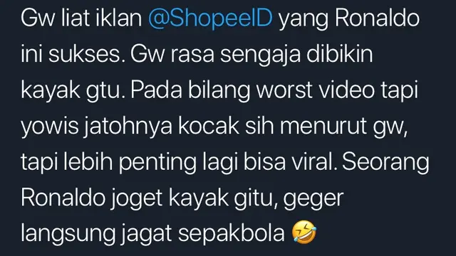 Iklan ‘Receh’ Shopee bersama CR7 Mendadak Viral di Dunia