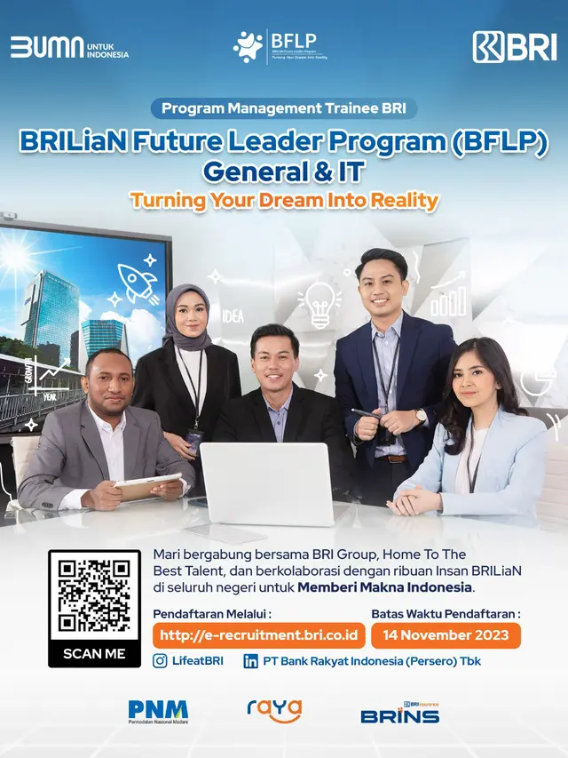 BRI Kembali Buka BRILiaN Future Leader Program (BFLP) General dan IT ...