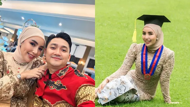 7 Potret Nurul Kamaria Lulus Kuliah di NTB, Angga Wijaya Ikut Bangga ...