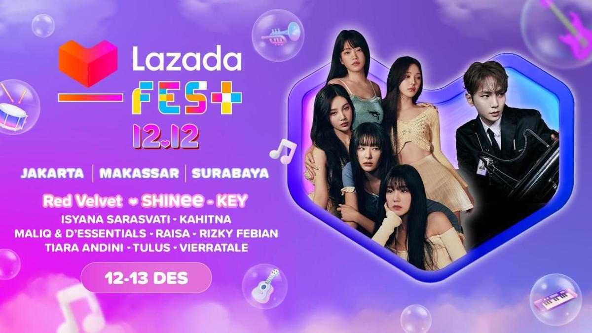 Tiket Konser Musik Lazada Fest 12.12 Mulai Dijual, Ada Penampilan Red ...