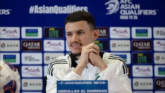 Momen Pesepak Bola Arab Saudi Abdullah Alhamdan Full Senyum Saat ...