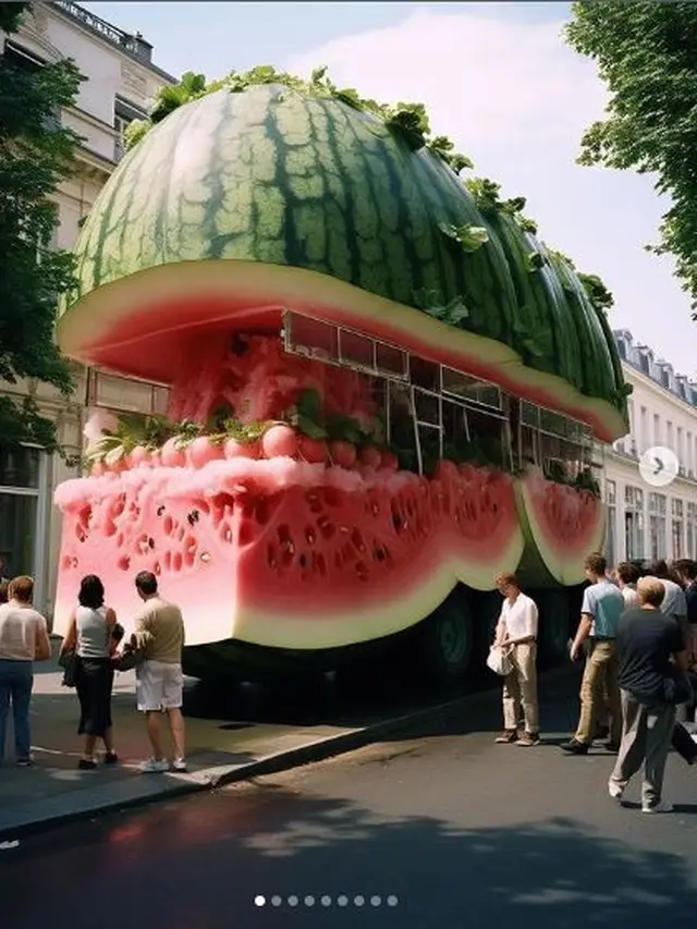 6 Kreasi Digital Jika Toko Terbuat dari Buah Semangka dan Stroberi Ini ...