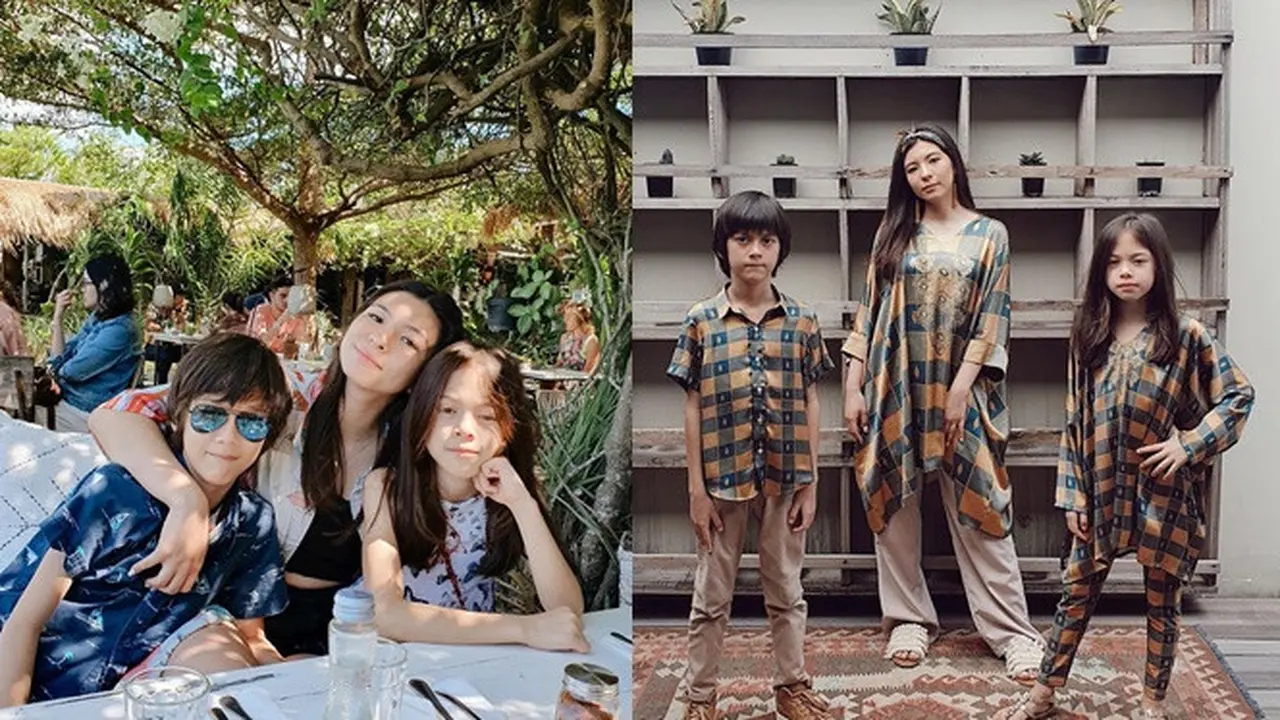 Beda Ayah, Ini 6 Potret Kekompakan Ketiga Anak Wulan Guritno