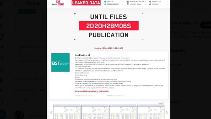 Pakar Sebut BSI Jadi Korban Ransomware, 1,5 TB Data Milik 15 Juta ...