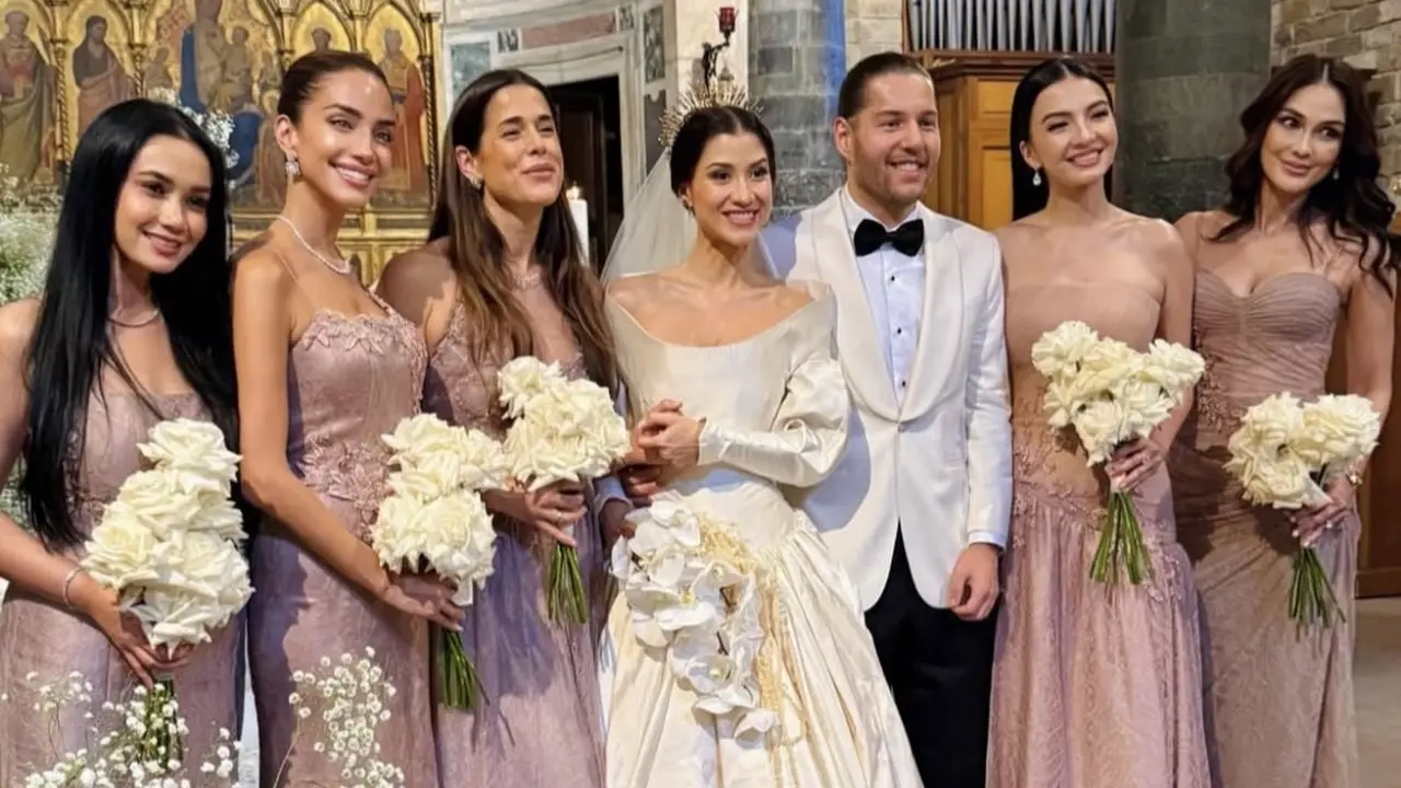 6 Potret Luna Maya Jadi Bridesmaid Pernikahan Millane Fernandez di Italia, Aura Cantiknya ...