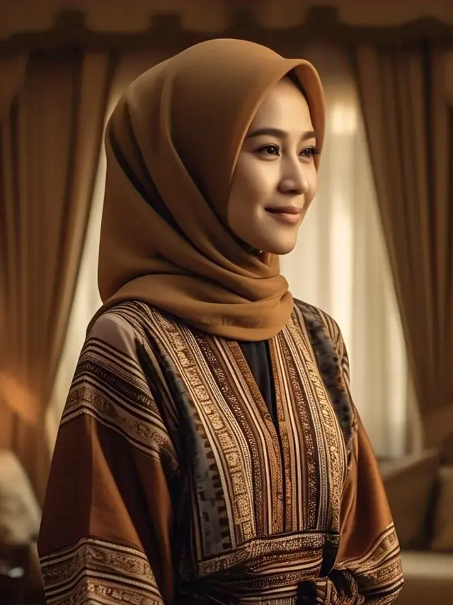 8 Inspirasi Gamis Motif Kekinian untuk Wanita Usia 40-an, Tampil Lebih ...