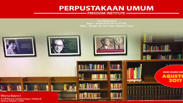 Perpustakaan Freedom Institute Buka Kembali, Ini Tempat Barunya ...