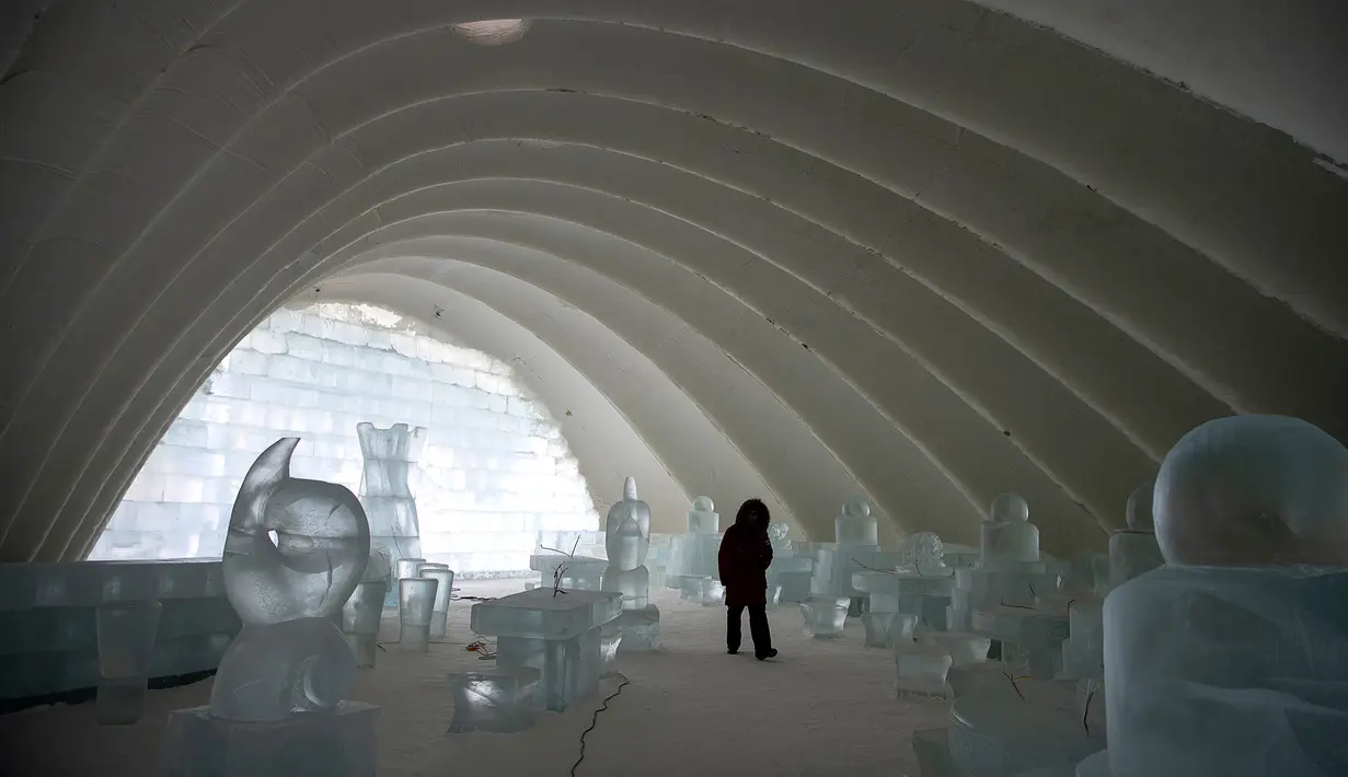 FOTO: Intip Pembuatan Festival Es Terbesar Dunia di Harbin - Foto ...