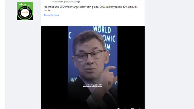 Cek Fakta: Tidak Benar dalam Video Ini CEO Pfizer Albert Bourla ...