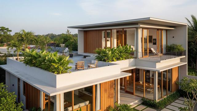 7 Model Rumah Minimalis dengan Atap Datar dan Rooftop Kecil, Solusi ...