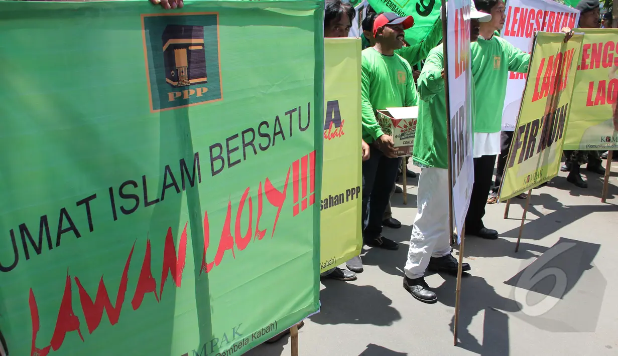 Massa PPP Djan Faridz Tuntut Yasona Laoly - Foto Liputan6.com