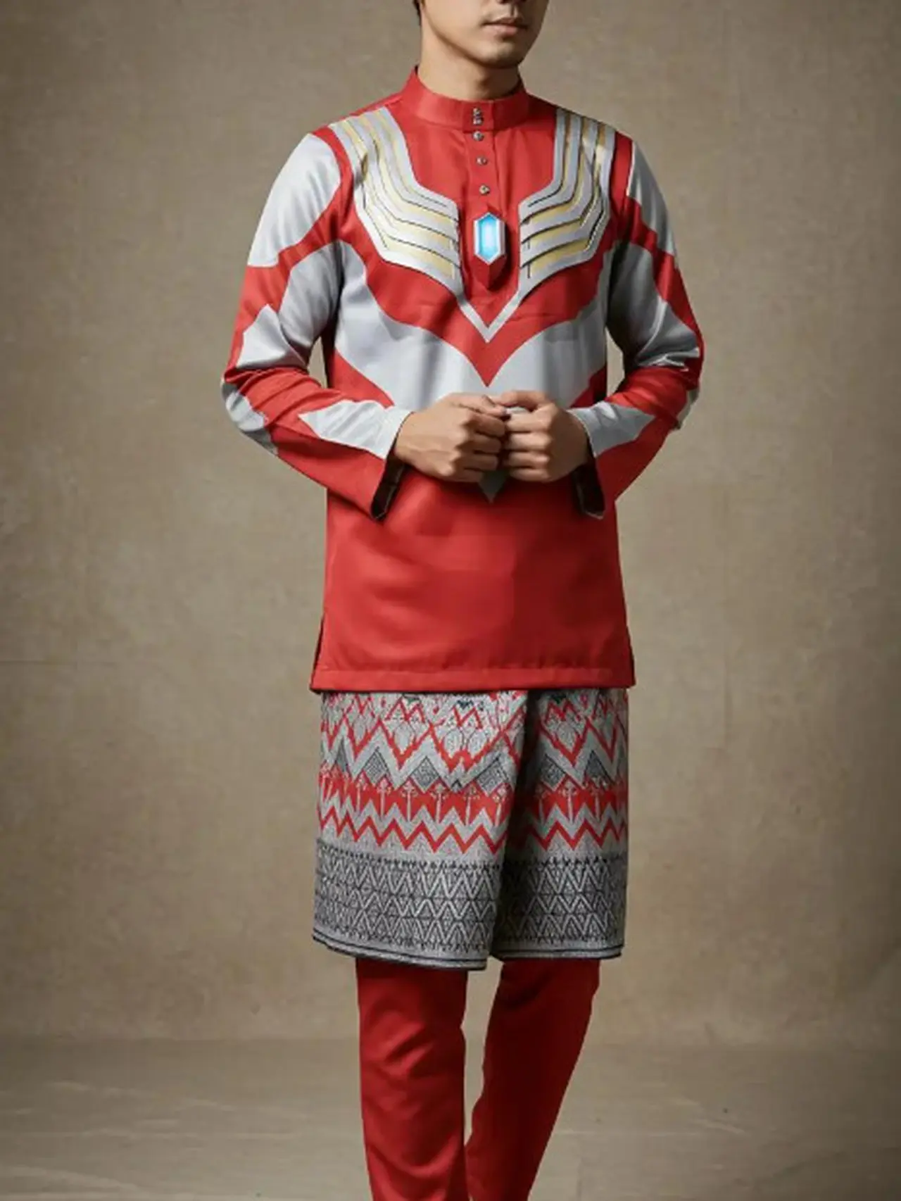 6 Potret Baju Lebaran Ultraman Ini Unik, Jadi Pusat Perhatian di Hari Raya - Hot Liputan6.com