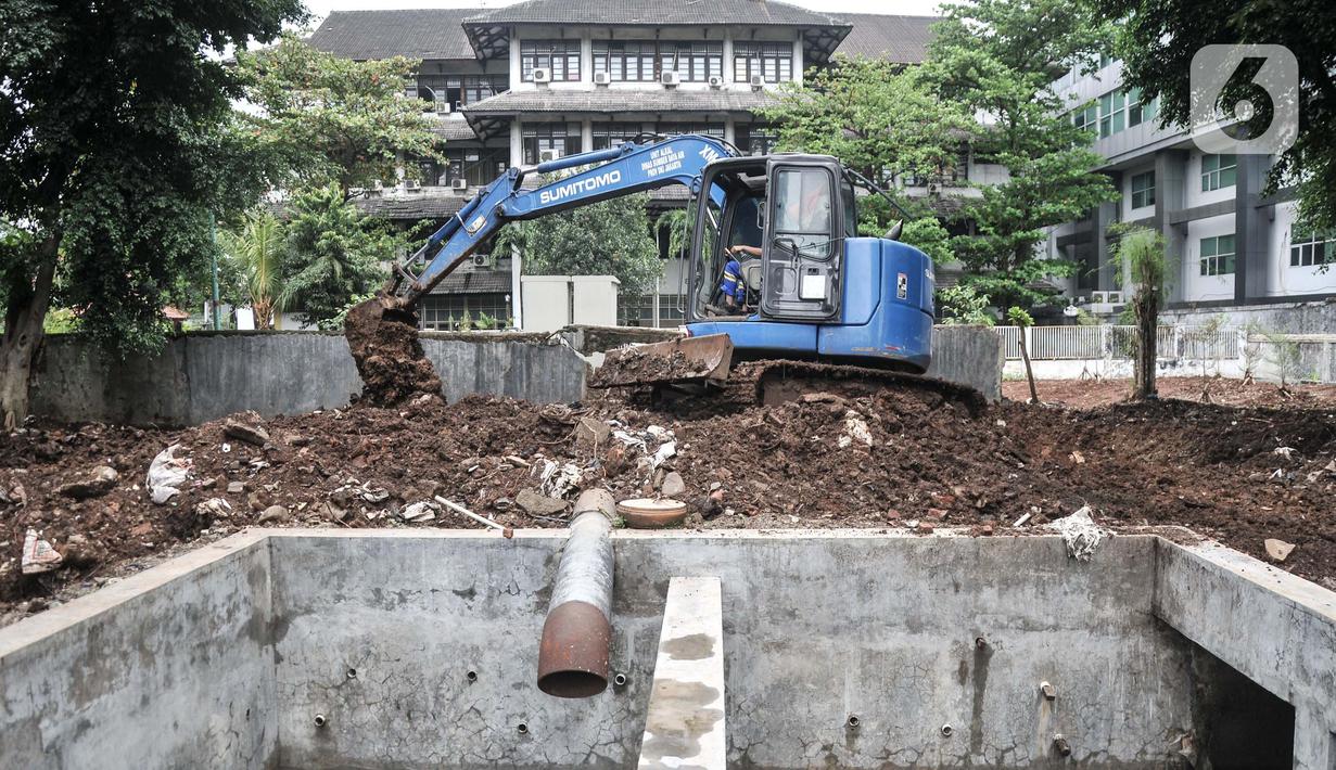 Pembangunan Embung Cempaka Putih - Foto Liputan6.com