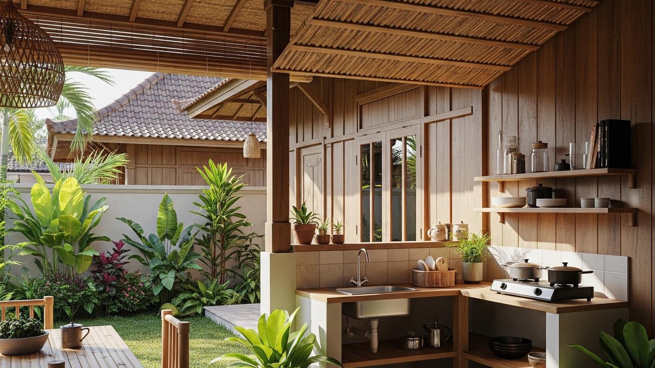 7 Desain Rumah Desa dengan Dapur Outdoor Sederhana: Estetik, Fungsional ...