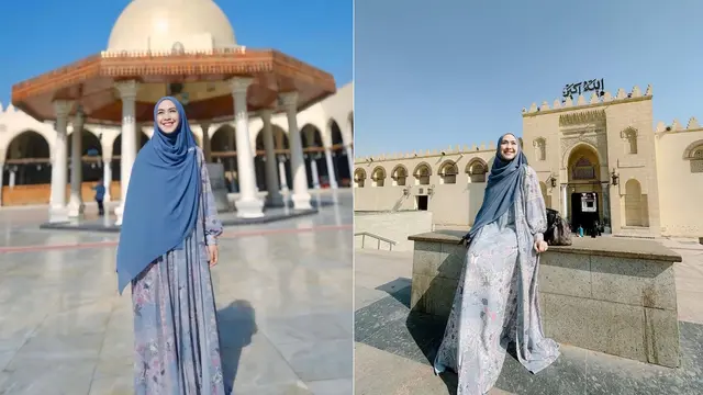 7 Inspirasi Outfit Gamis Oki Setiana Dewi, Tampil Anggun Dalam Balutan Busana Syari - Hot ...