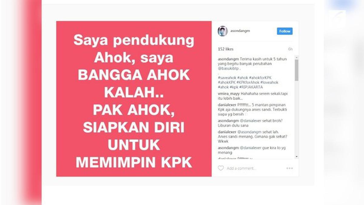 Beredar Meme Ahok Jadi Ketua KPK Setelah Kalah Pilkada - Pemilu ...