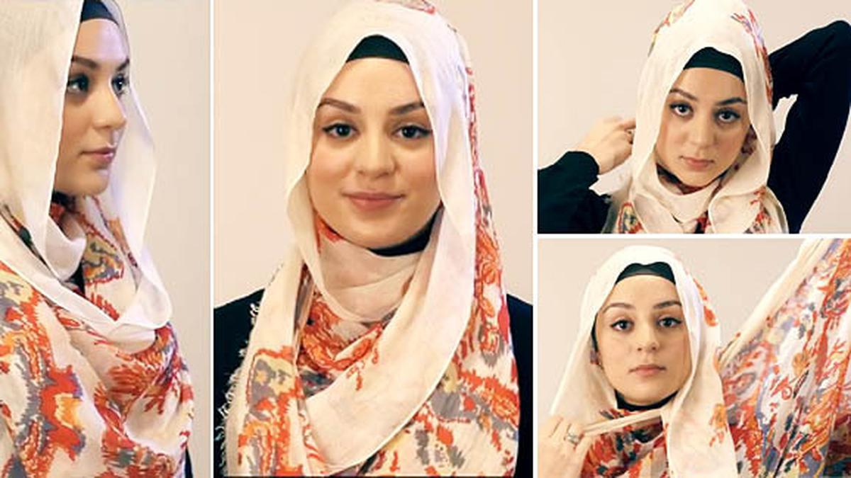 Tutorial Hijab Menutup Dada Dari Pashmina Segi Panjang