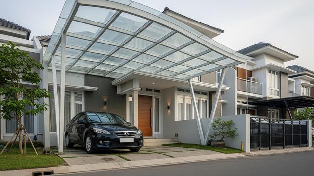 Cara Menghitung Ukuran & Kemiringan Kanopi Carport agar Mobil Aman dari ...
