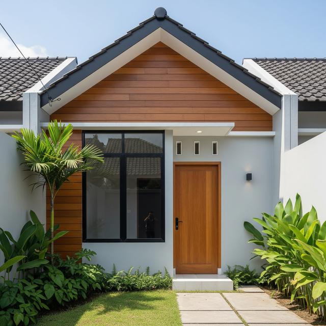 9 Contoh Fasad Rumah Minimalis Satu Lantai Atap Pelana Miring, Modern ...
