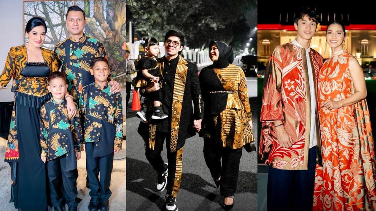 8 Ide Baju Batik Couple Keluarga dari Artis di Istana Berbatik, dari ...