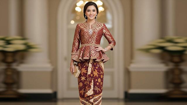 10 Model Dress Atasan Brokat Bawahan Batik 2025, Tampil Anggun dengan ...