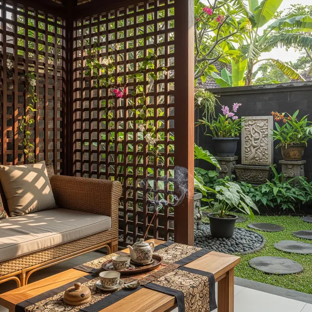 9 Inspirasi Area Santai Belakang Rumah dengan Sekat Semi Terbuka ...