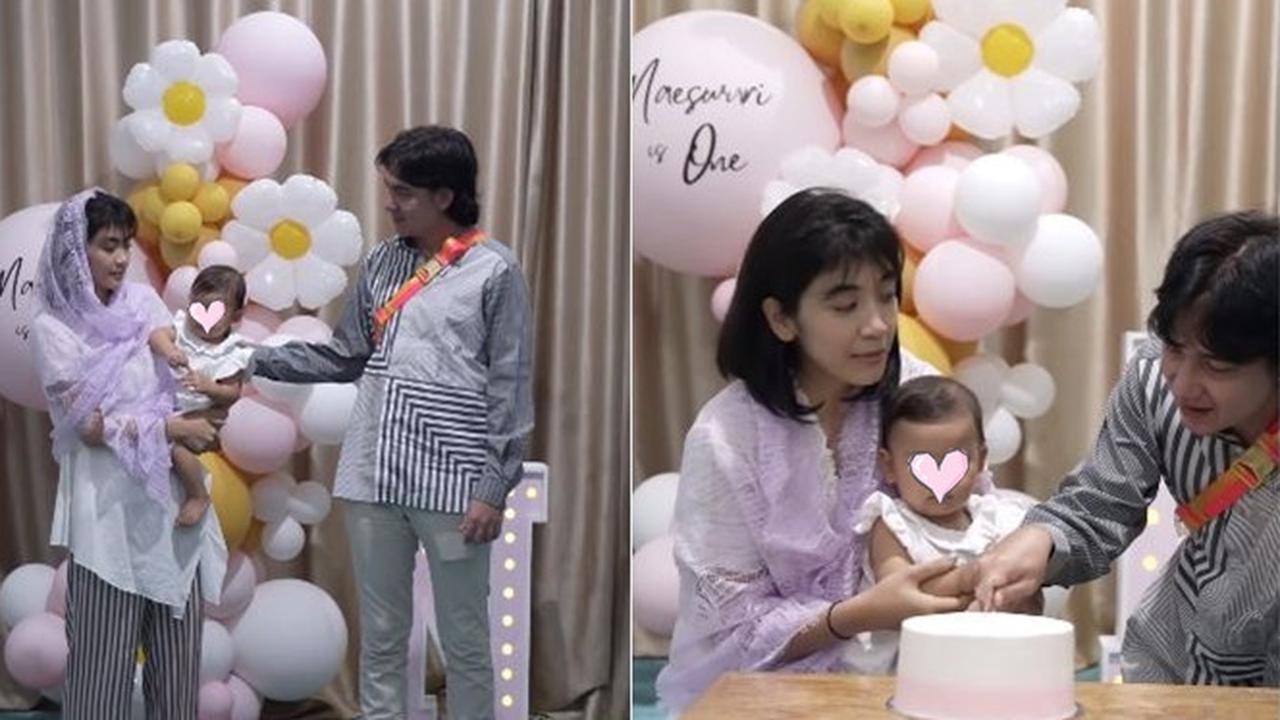 6 Potret Adipati Dolken dan Canti Tachril Rayakan Ultah Pertama Anak ...
