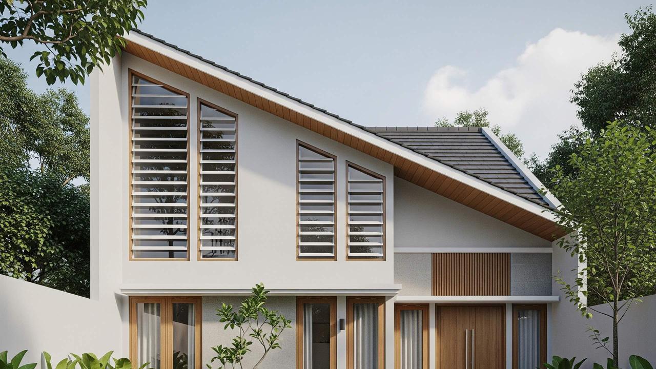 8 Model Rumah Sederhana dengan Atap Miring ke Belakang, Minimalis dan ...