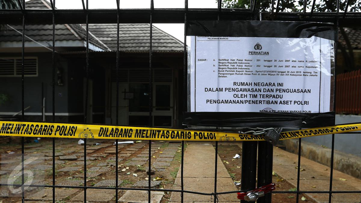 Rumah Dinas Perwira Tinggi Polri Ditertibkan - Foto Liputan6.com