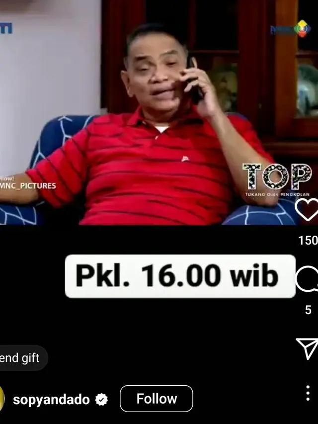 Aktor Sopyan Dado Meninggal Dunia, Berikut Profilnya