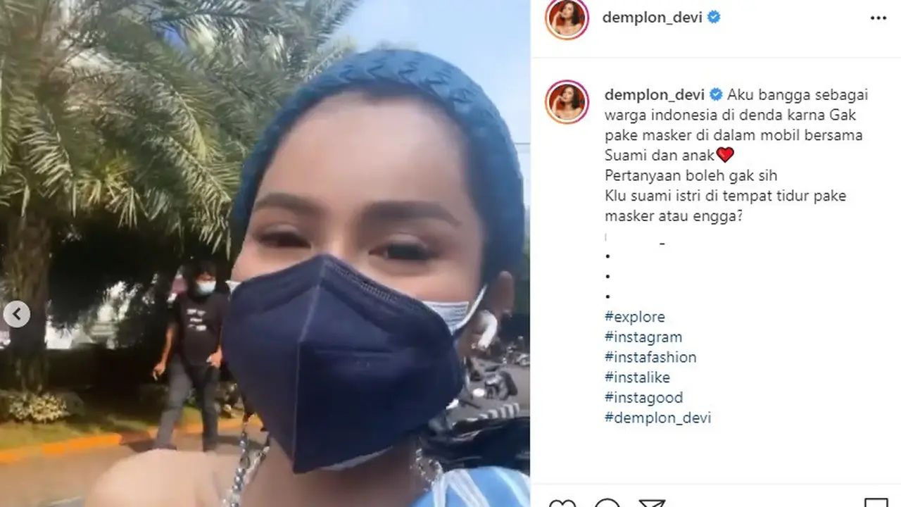 Devi Lanni Bangga Didenda Rp 250 Ribu Tak Pakai Masker di Dalam Mobil ...