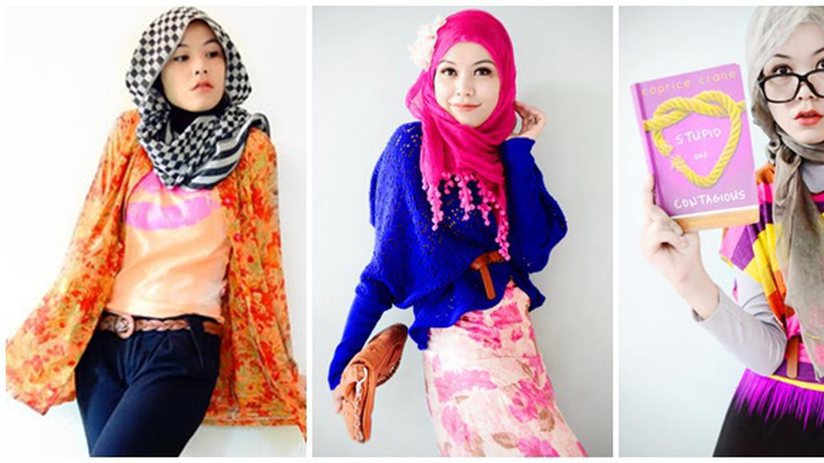 Inspirasi Hijab Warna-Warni Yulia Rahayu - Beauty Fimela.com