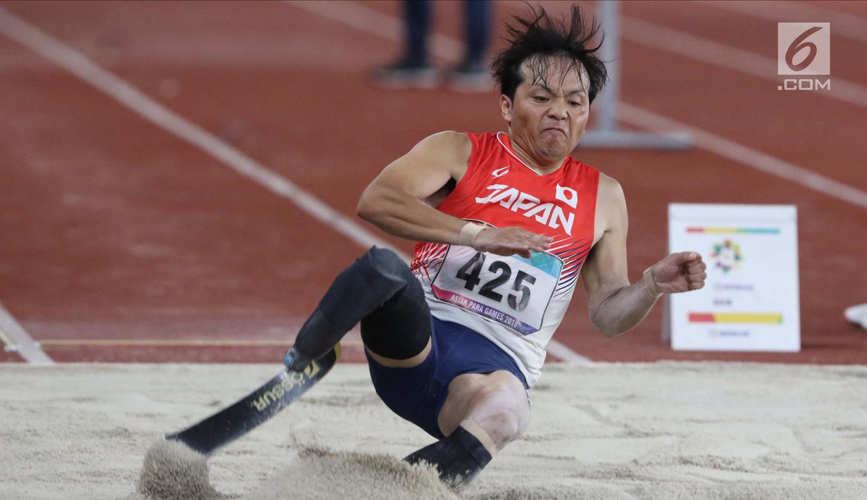 FOTO: Ekspresi Atlet Para Lompat Jauh Saat Mendarat - Foto Liputan6.com