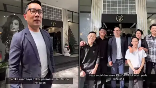 6 Potret Pertemuan Ridwan Kamil dan Pandawara Group, Makan Bareng hingga ke Salon - Hot Liputan6.com