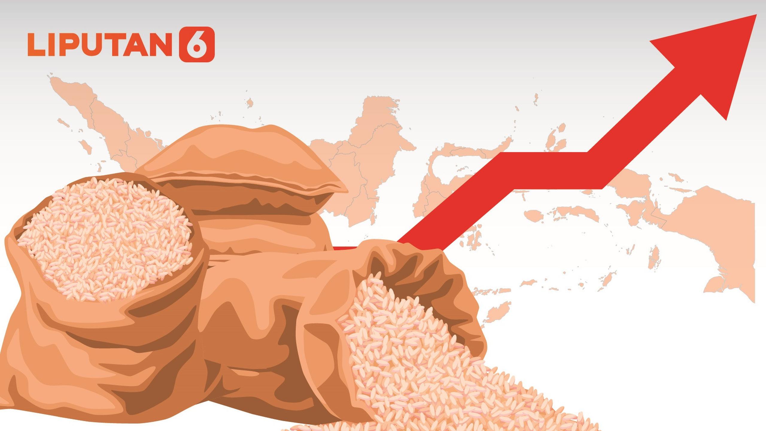 Infografis Gonjang-ganjing Harga Beras di Pasaran
