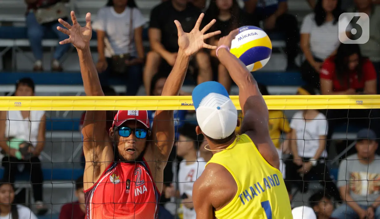 FOTO: Tekuk Thailand, Voli Pantai Putra Indonesia Rebut Emas SEA Games 2019 - Foto Liputan6.com
