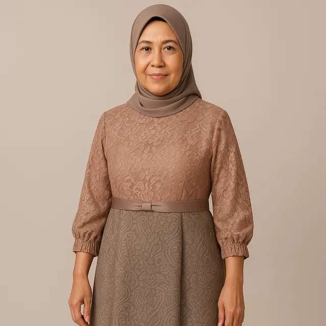 9 Rekomendasi Gamis Brokat 2025 A-Line untuk Ibu-ibu Usia 50-an, Siap ...