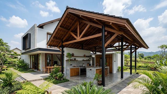 8 Model Atap Dapur Sambung Rumah Minimalis yang Estetik dan Fungsional
